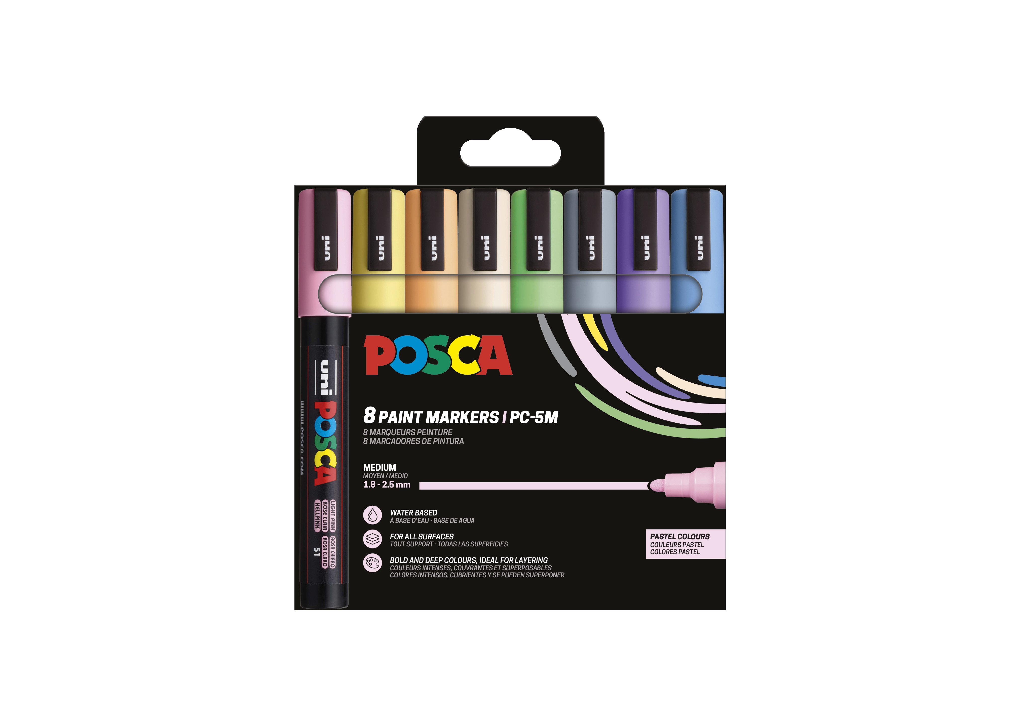 PC-5M 8P SET PASTEL COLOR – posca greece