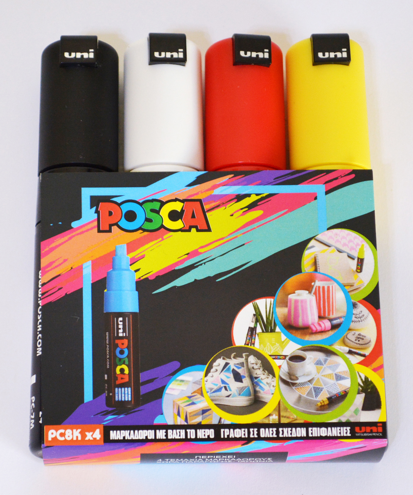 PC-8K ΣΕΤ 4 ΤΕΜΑΧΙΩΝ ΔΙΑΦΟΡΑ ΧΡΩΜΑΤΑ – posca greece